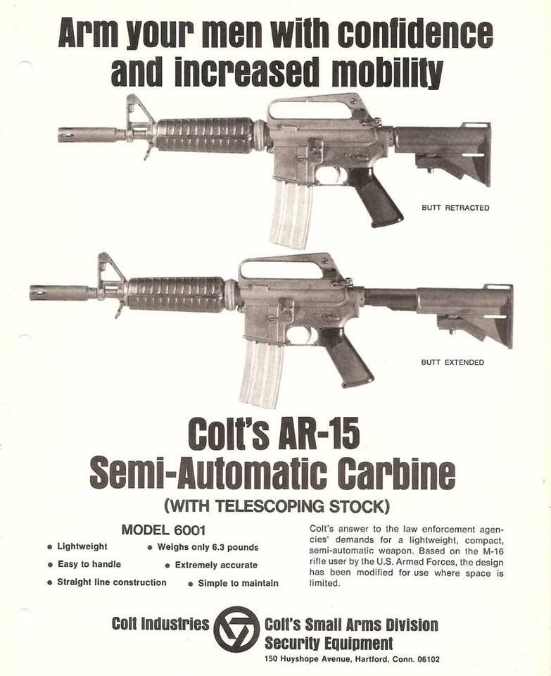 Colt 6001 Semi-Auto Carbine Advertisement – The Colt AR-15 Resource
