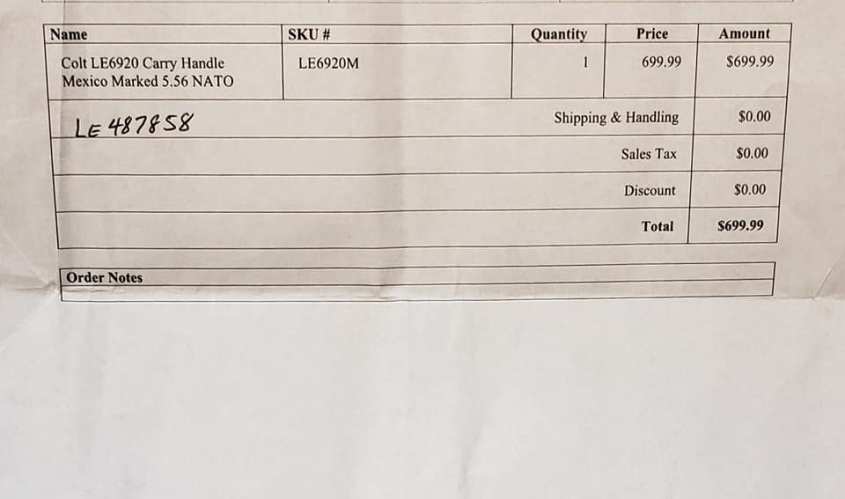 LE6920M Standard w/Carry Handle – The Colt AR-15 Resource