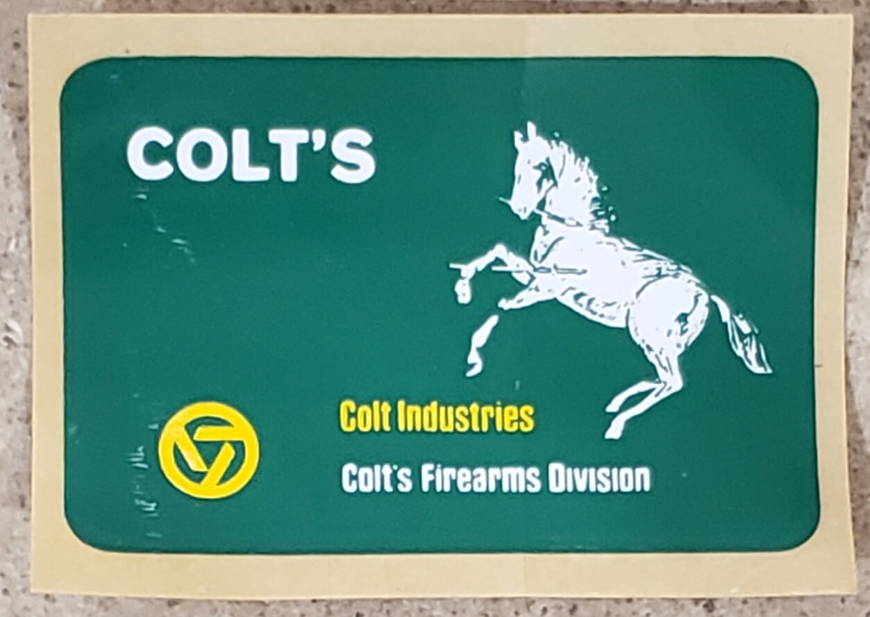 1968 Colts Firearms Factory Sticker – The Colt AR-15 Resource