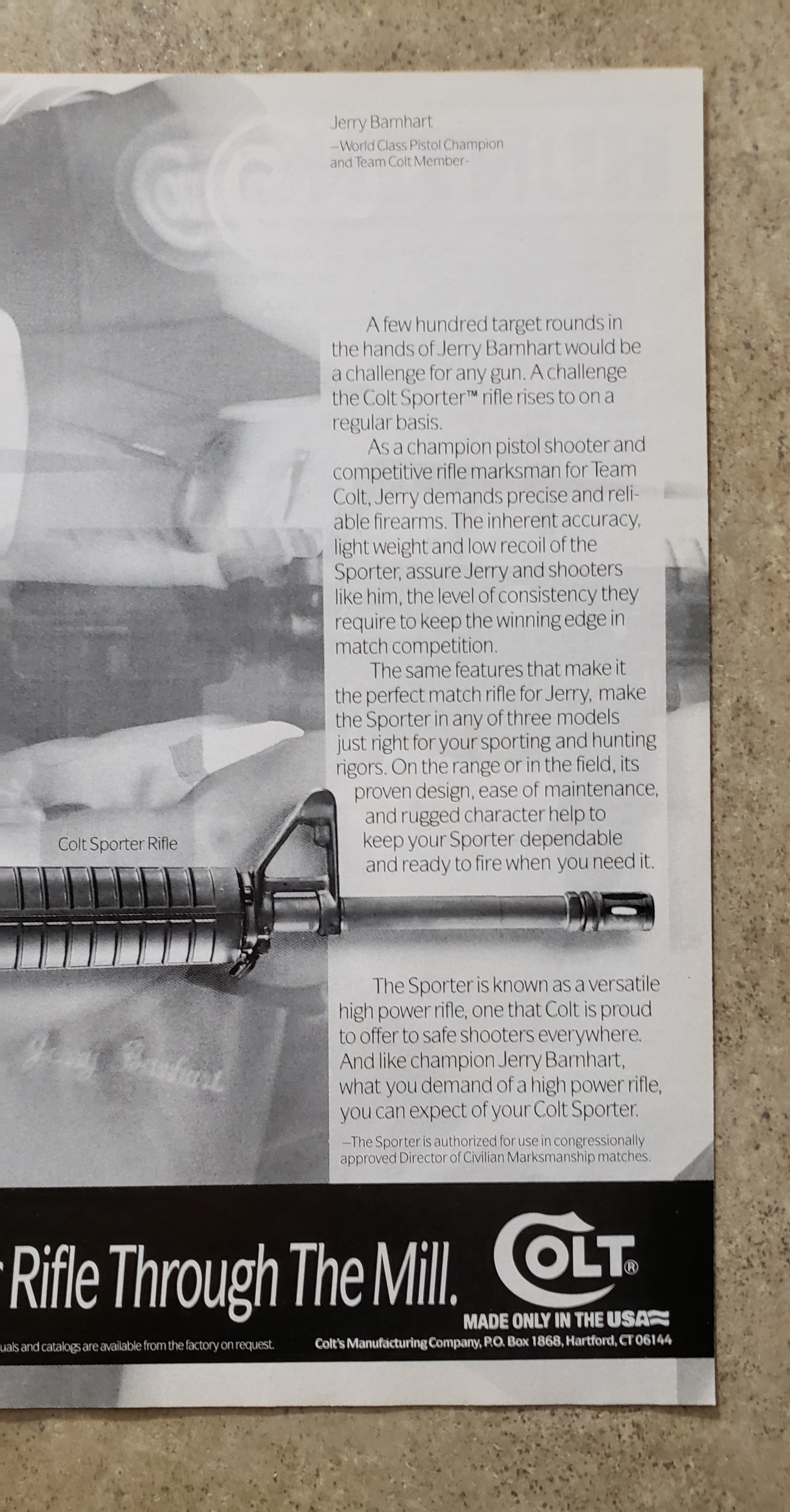 1990 Colt AR-15A2 Sporter HBAR Advertisement – The Colt AR-15 Resource