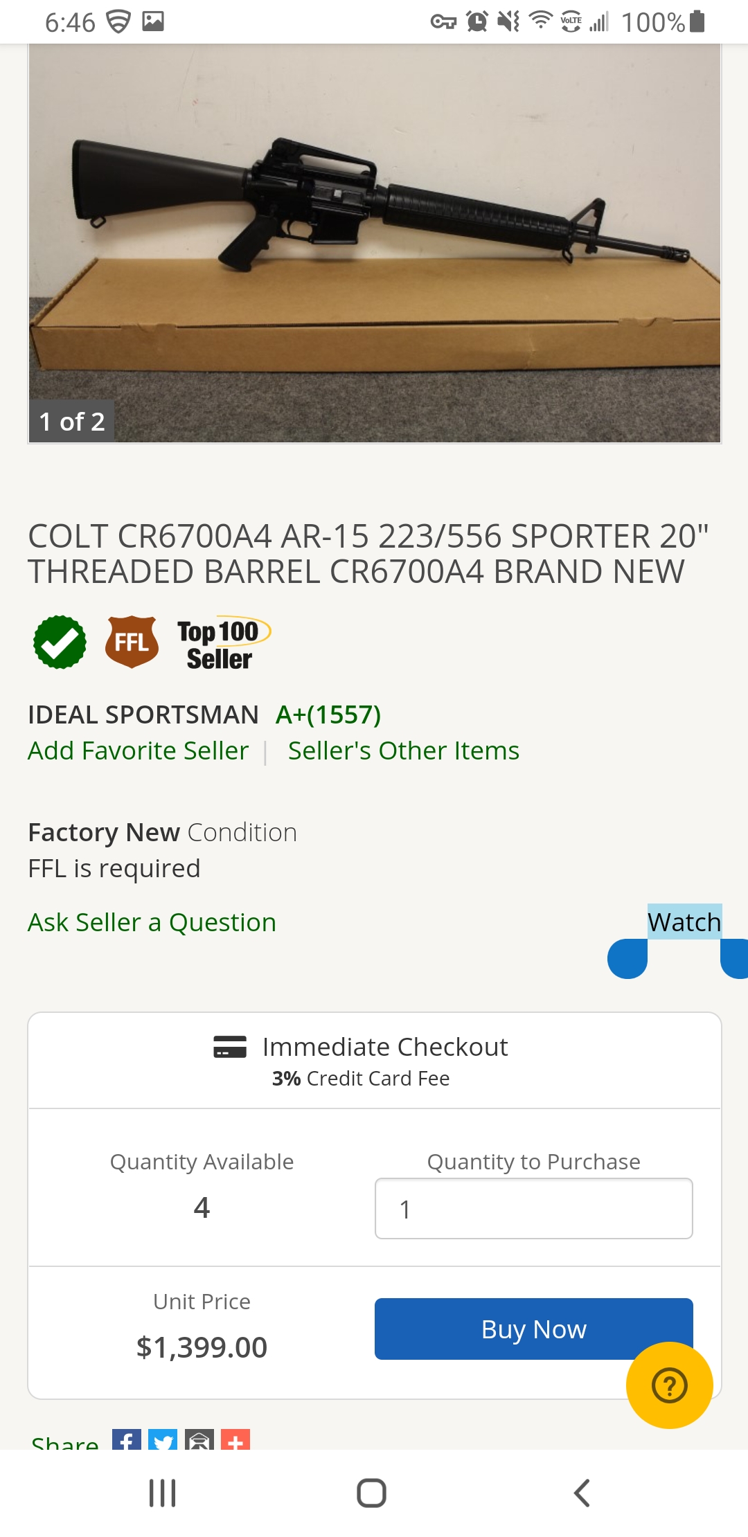 Colt CR6700A4 on Gun Broker – The Colt AR-15 Resource