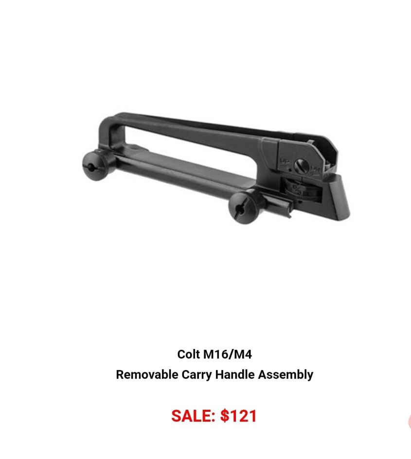 Colt AR-15/M-16A4 Removable Carry Handles at Arms Unlimited – The Colt ...