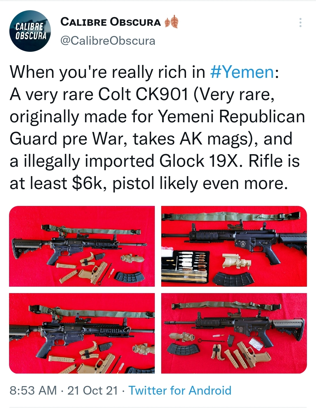 Yemeni CK901 Post On Twitter – The Colt AR-15 Resource