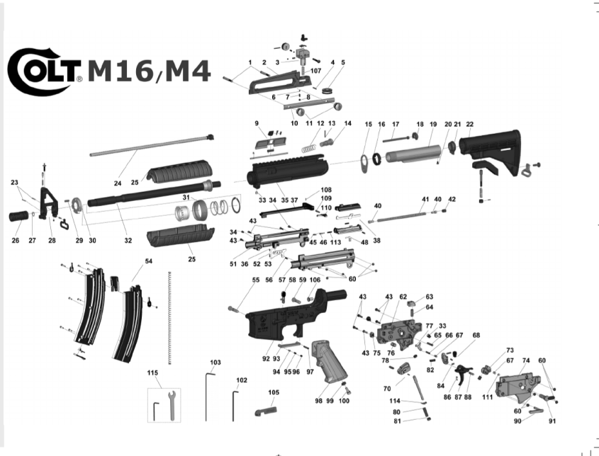 Colt M16/M4 Armorers Cours3 – The Colt AR-15 Resource